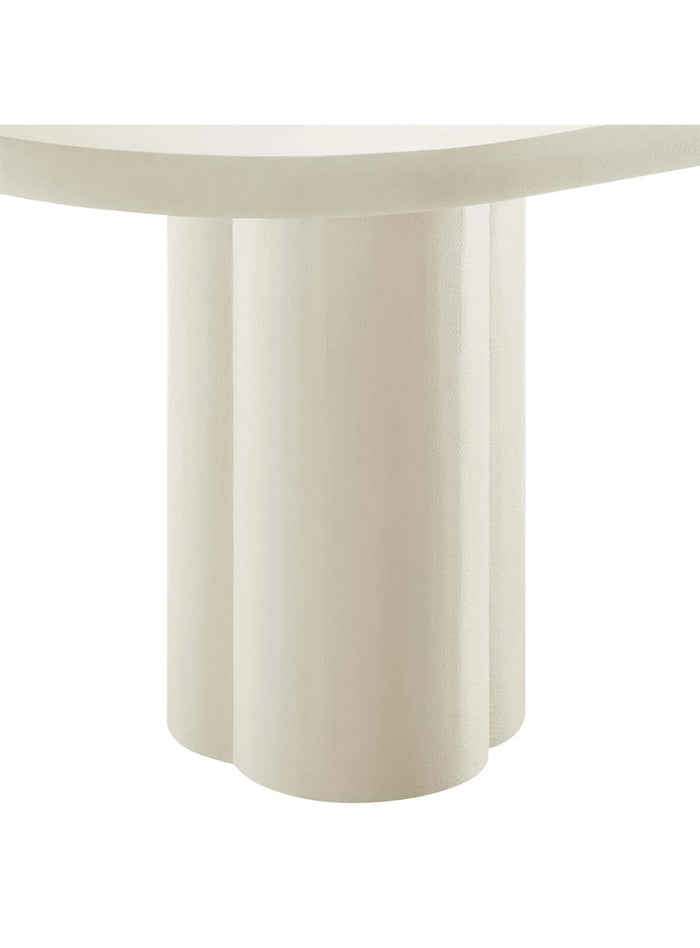 Pianc 72" Oval Dining Table,white