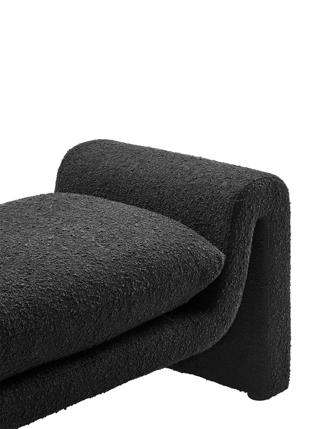 Ripple Boucle Fabric Bench