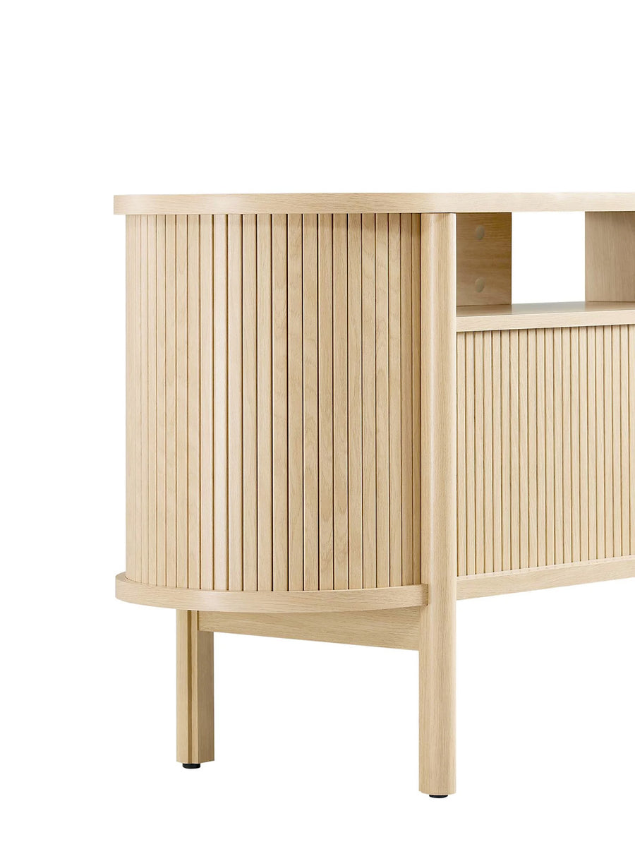 Flute 71" Media Stand,Oak