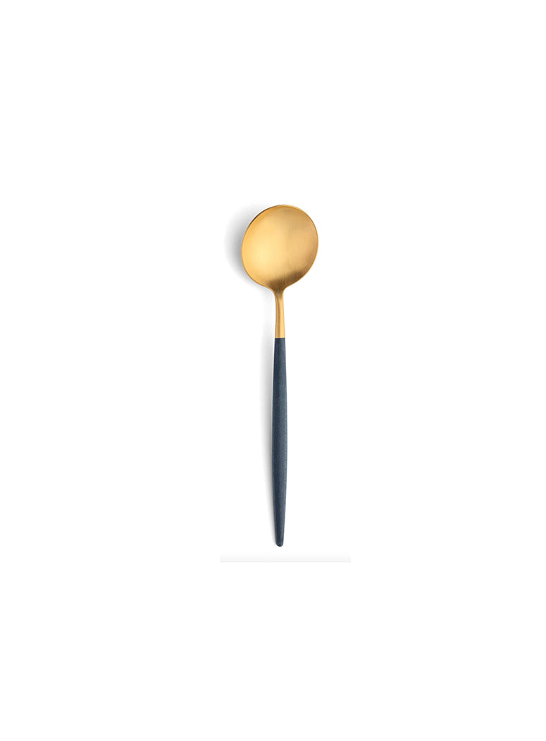 Cutipol Goa Dessert Spoon, gold blue