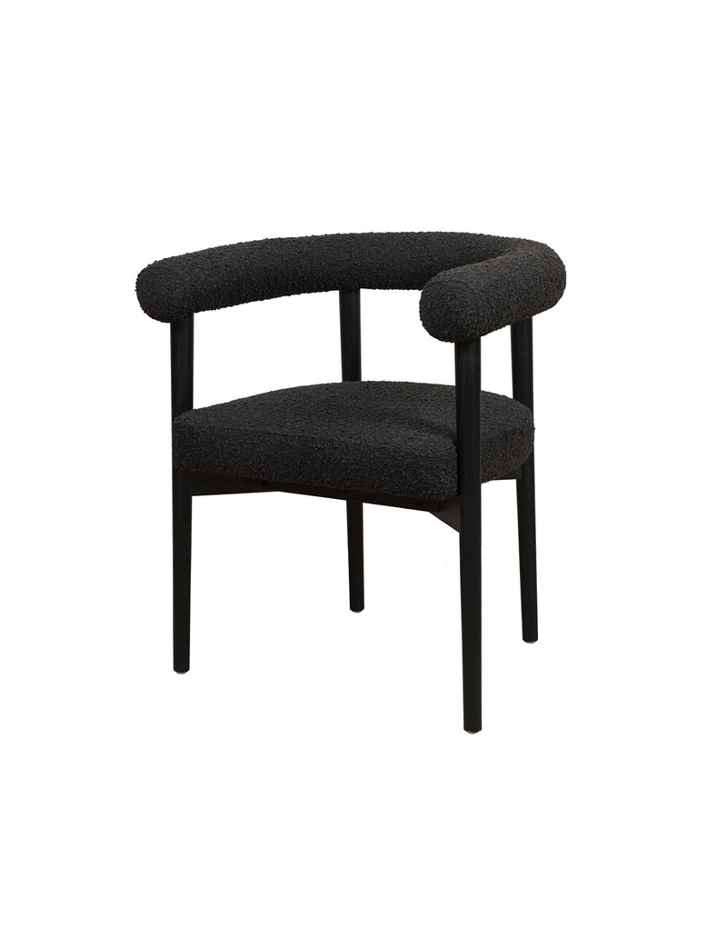 Almond Boucle Dining Chair