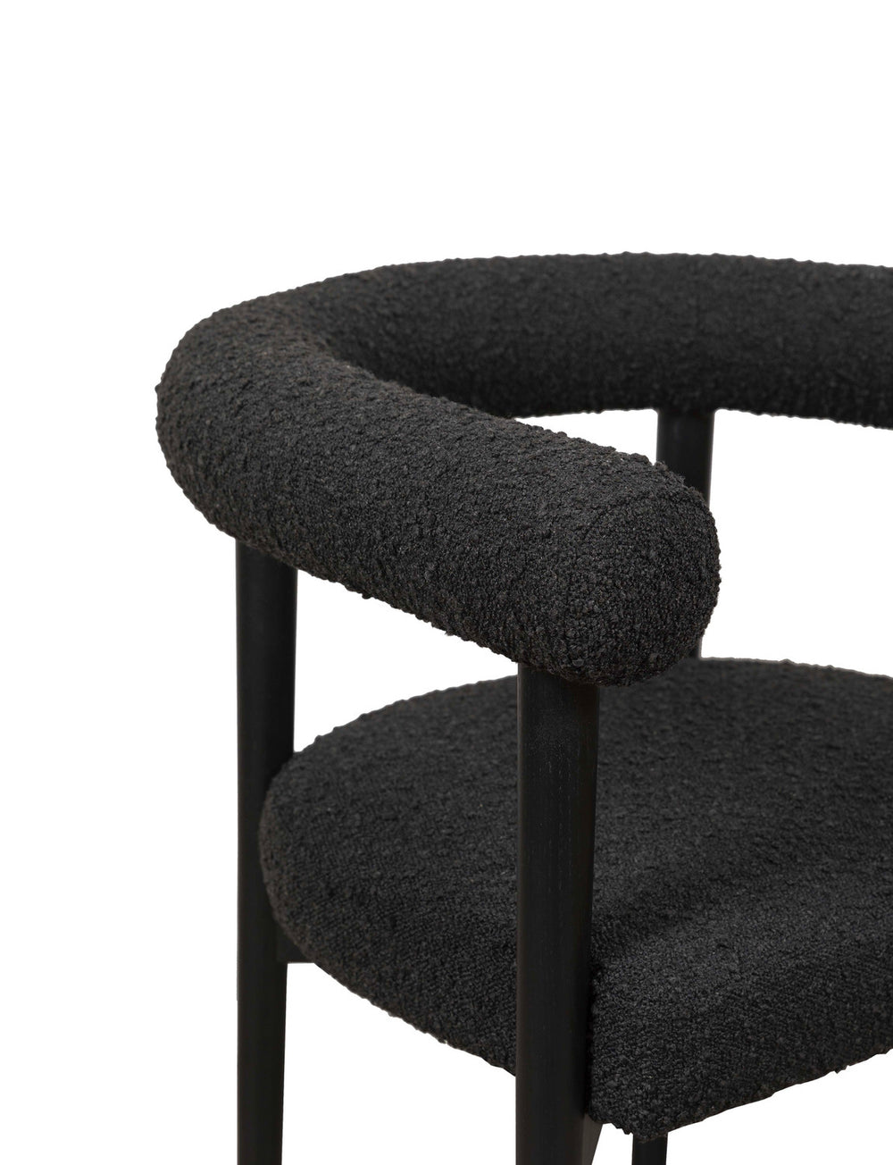 Almond Boucle Dining Chair
