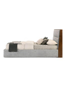 Duna Fabric & Walnut Bed